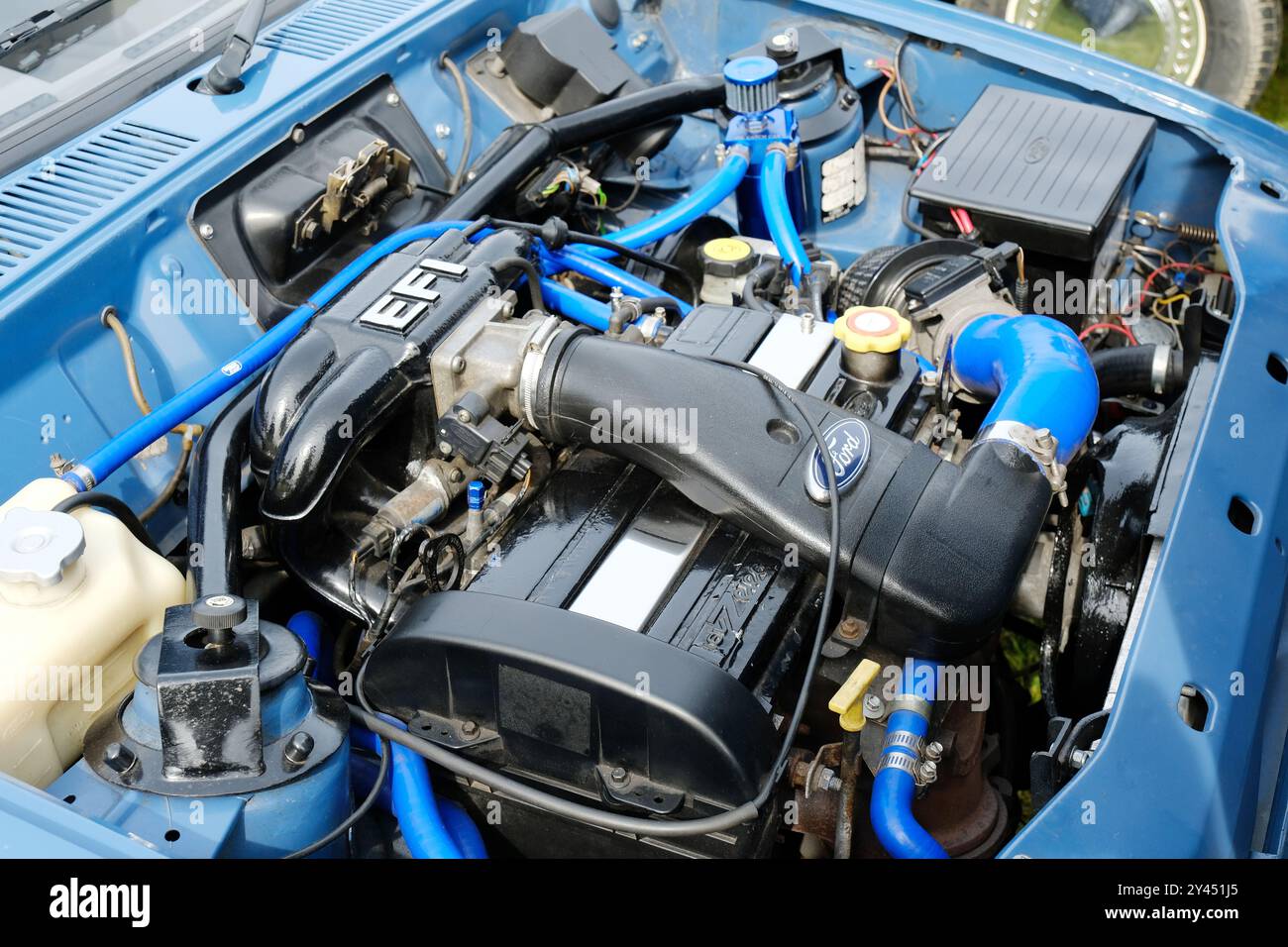 Close-up of the engine of a 1985, 1117cc, Ford Fiesta - John Gollop ...