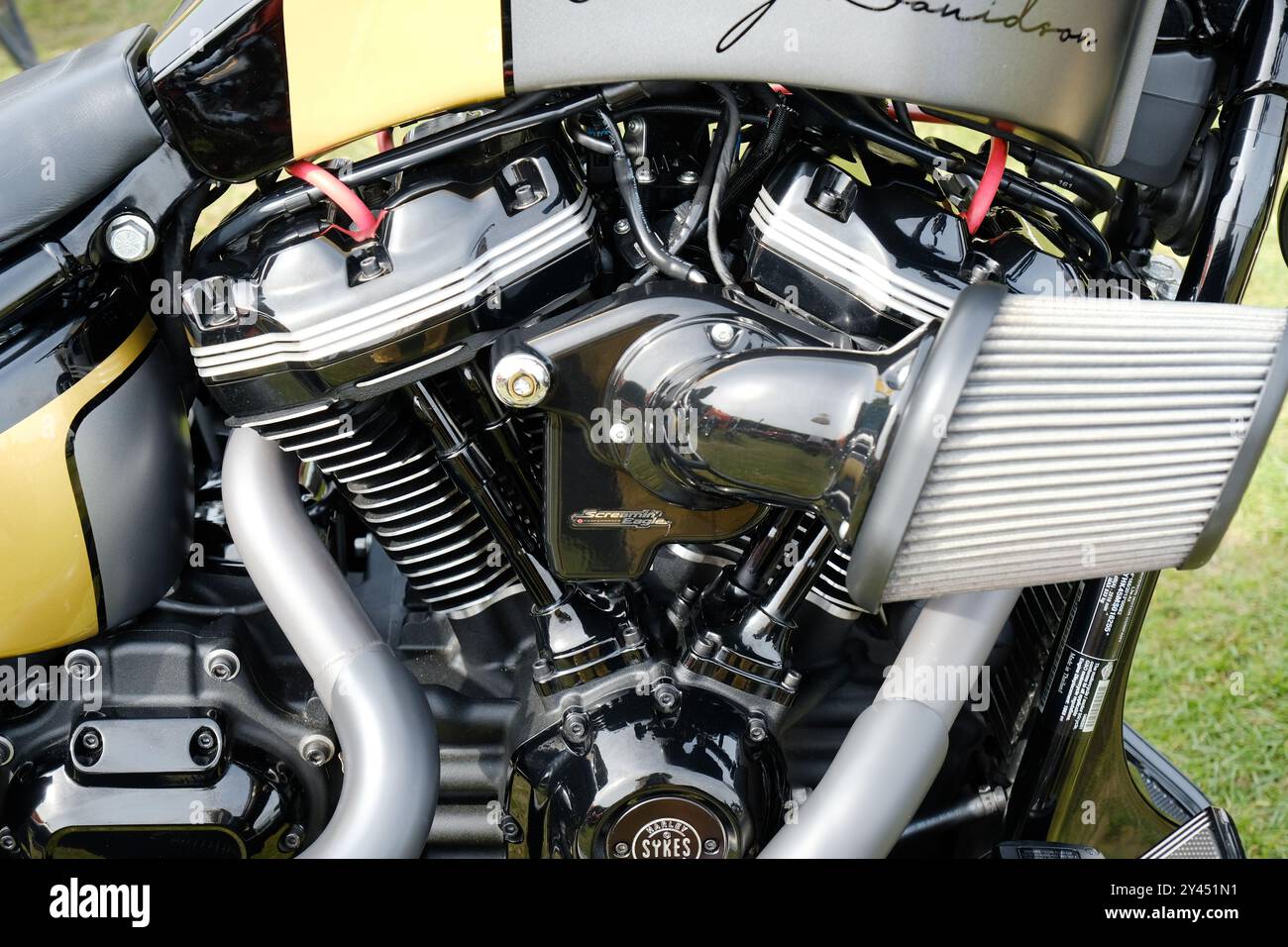 Harley Davidson with a Screaming Eagle conversion - John Gollop Stock ...