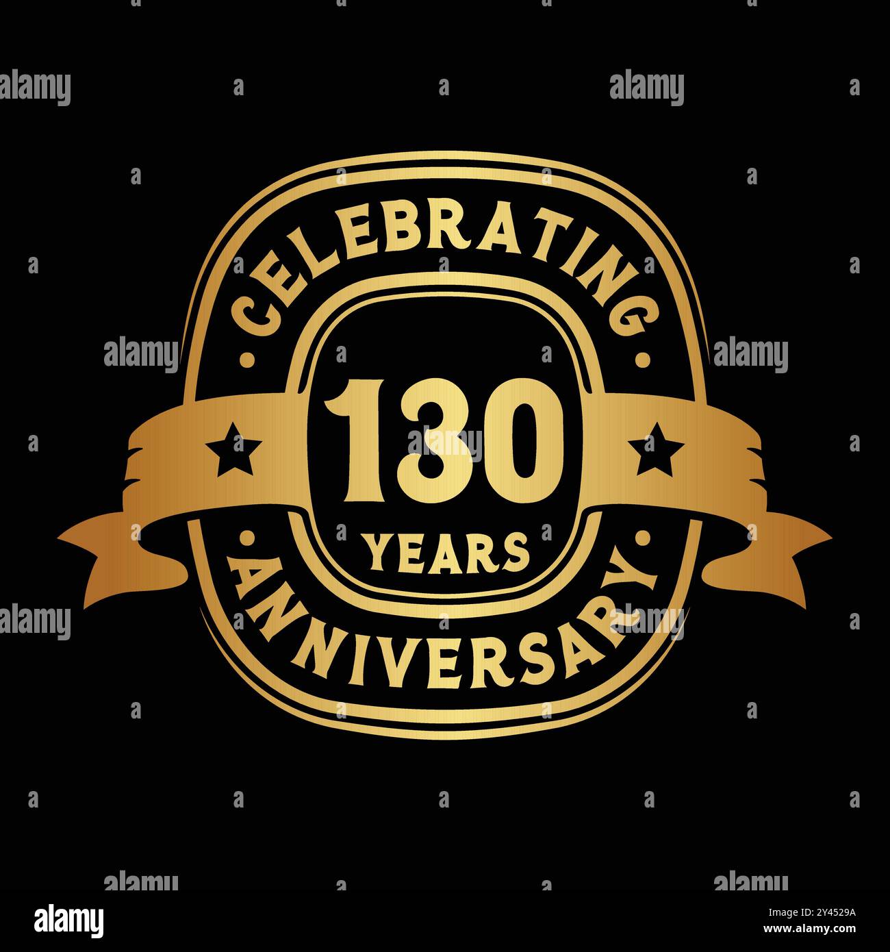 130th Anniversary Celebration Logo Design Template. 130th Anniversary ...