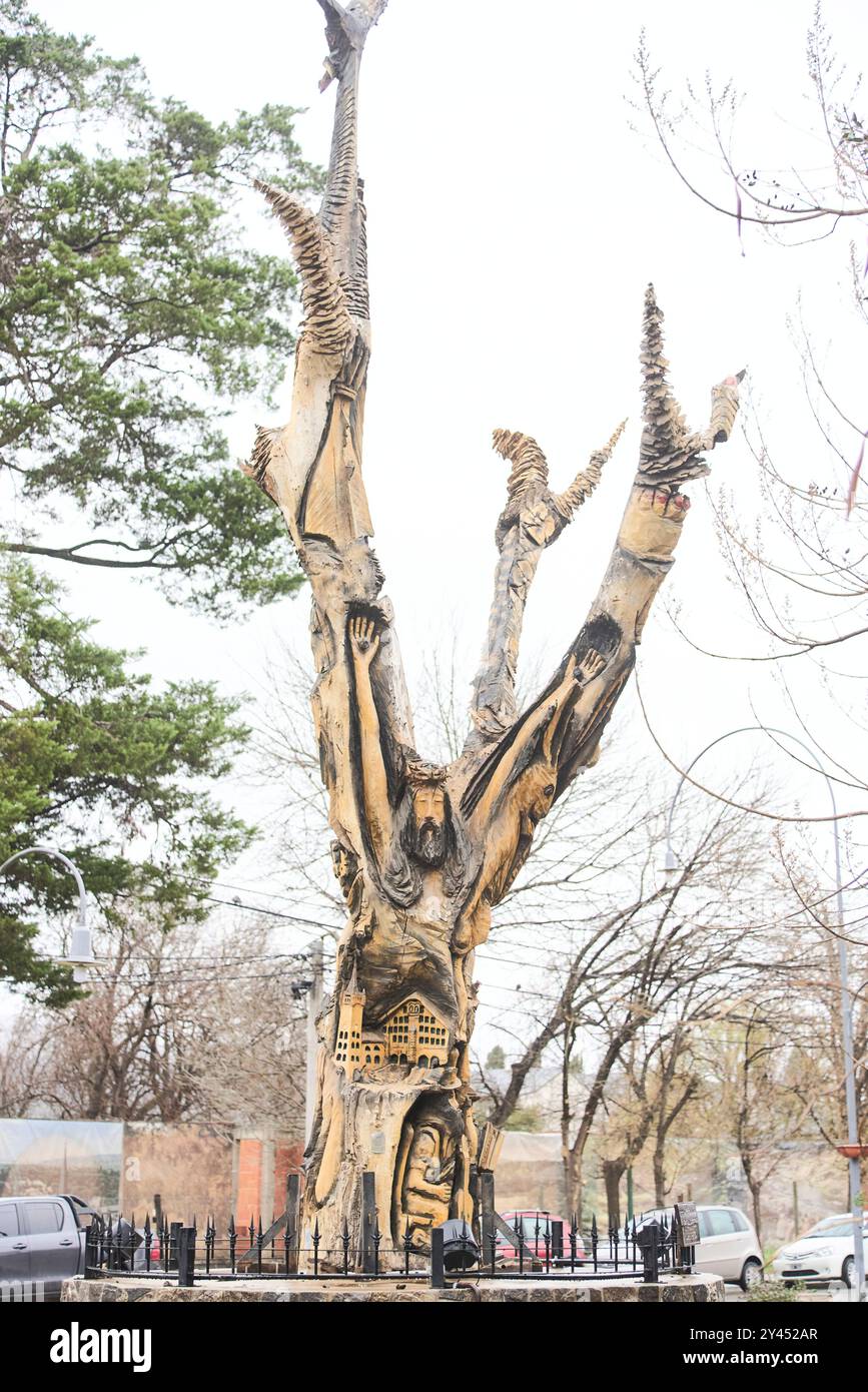 Villa General Belgrano, Cordoba, Argentina; Aug 20, 2024: Wooden ...