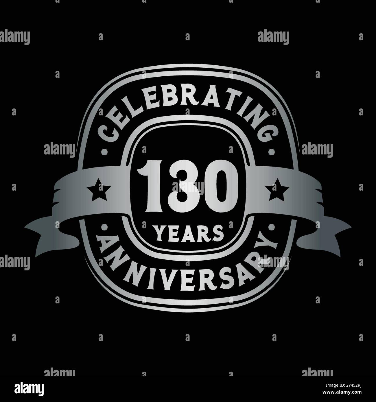 130th Anniversary Celebration Logo Design Template. 130th Anniversary Vector and Illustration ...
