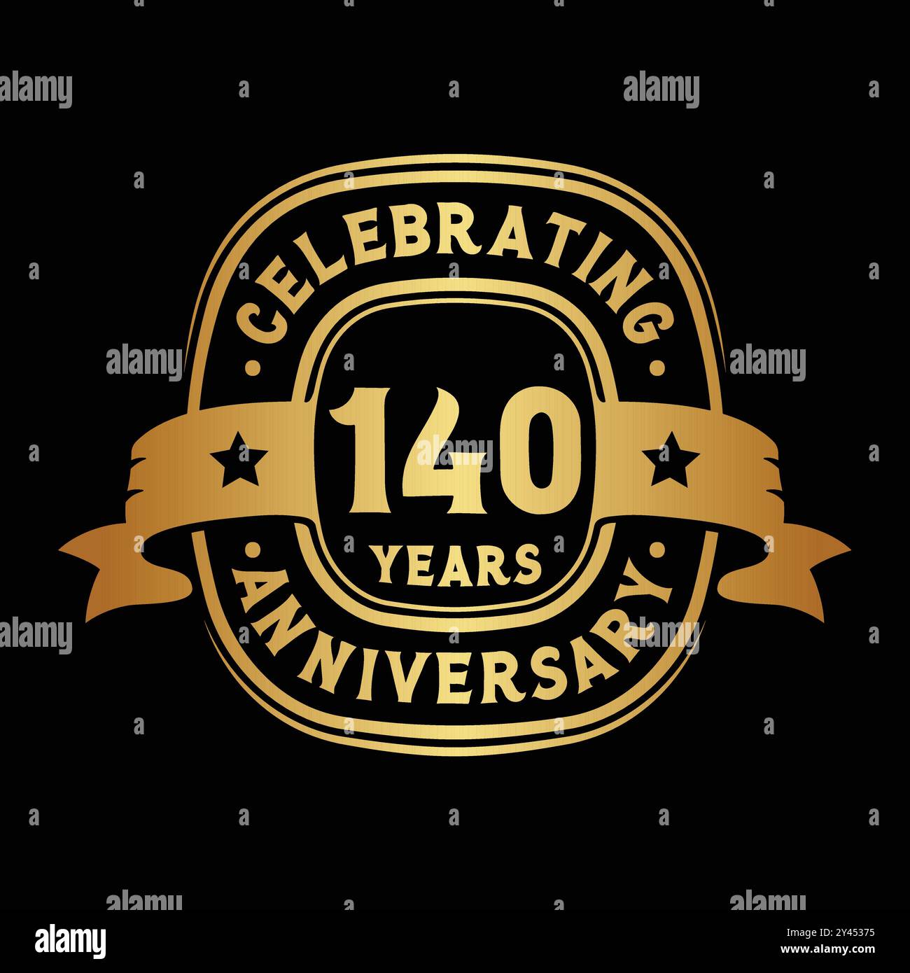 140th Anniversary Celebration Logo Design Template. 140th Anniversary ...