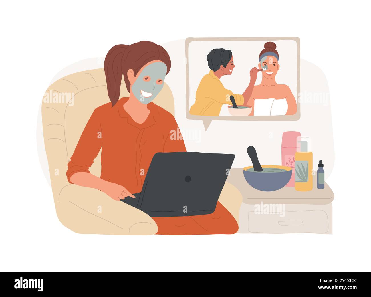 Skin care isolated cartoon vector illustrations Stock Vector Image ...