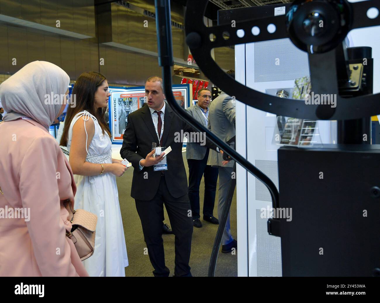 THE CONTEQ EXPO24 OPENING IN DOHA People visit Traffic tech booth during ConteQ Expo24 Advanced ...