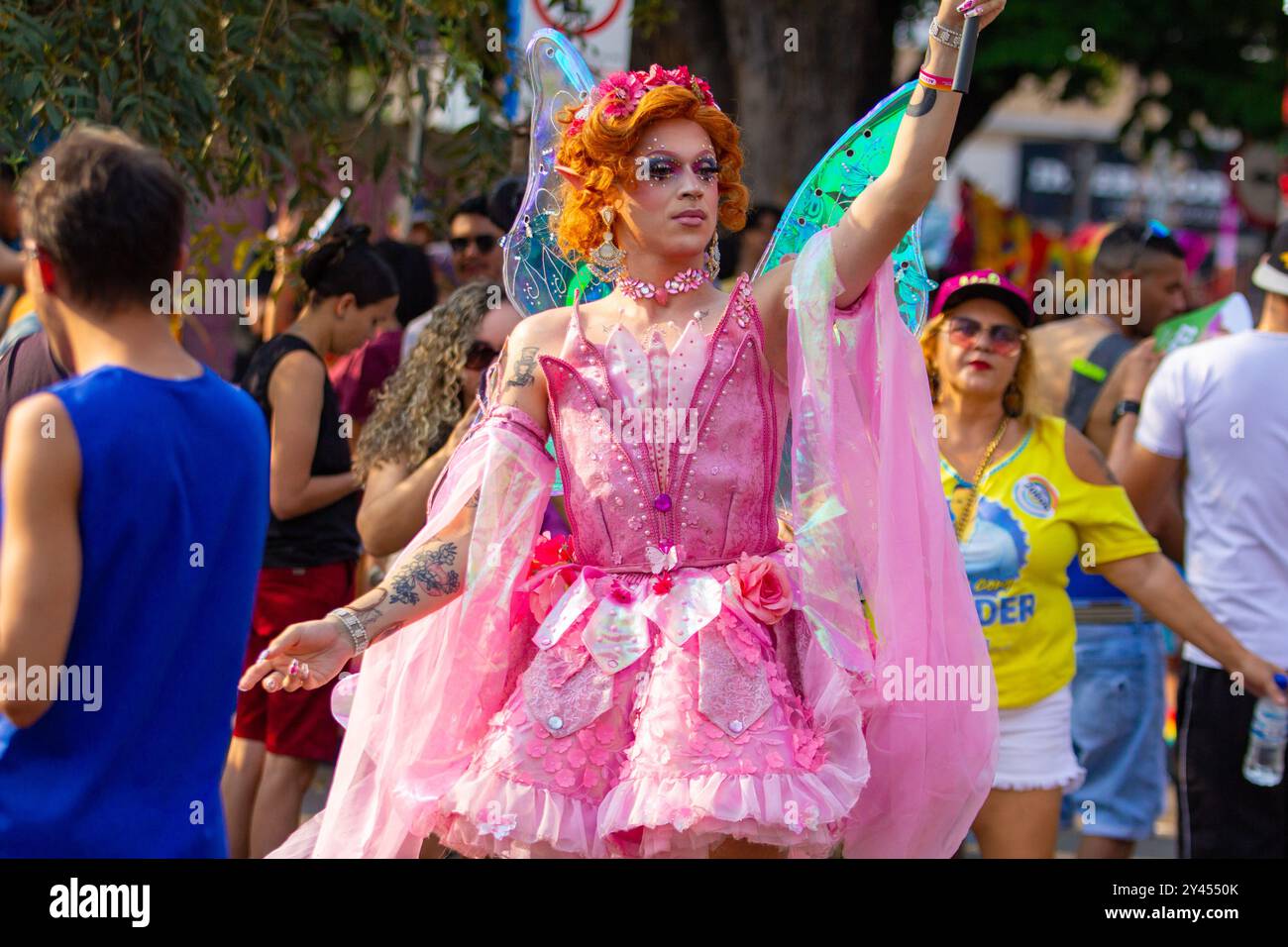 Goiania, Goias, Brazil – September 08, 2024: A trans woman, all dressed ...