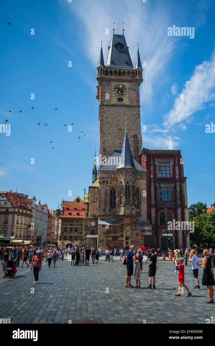 Old Town Hall tower in Prague Stock Photo - Alamy