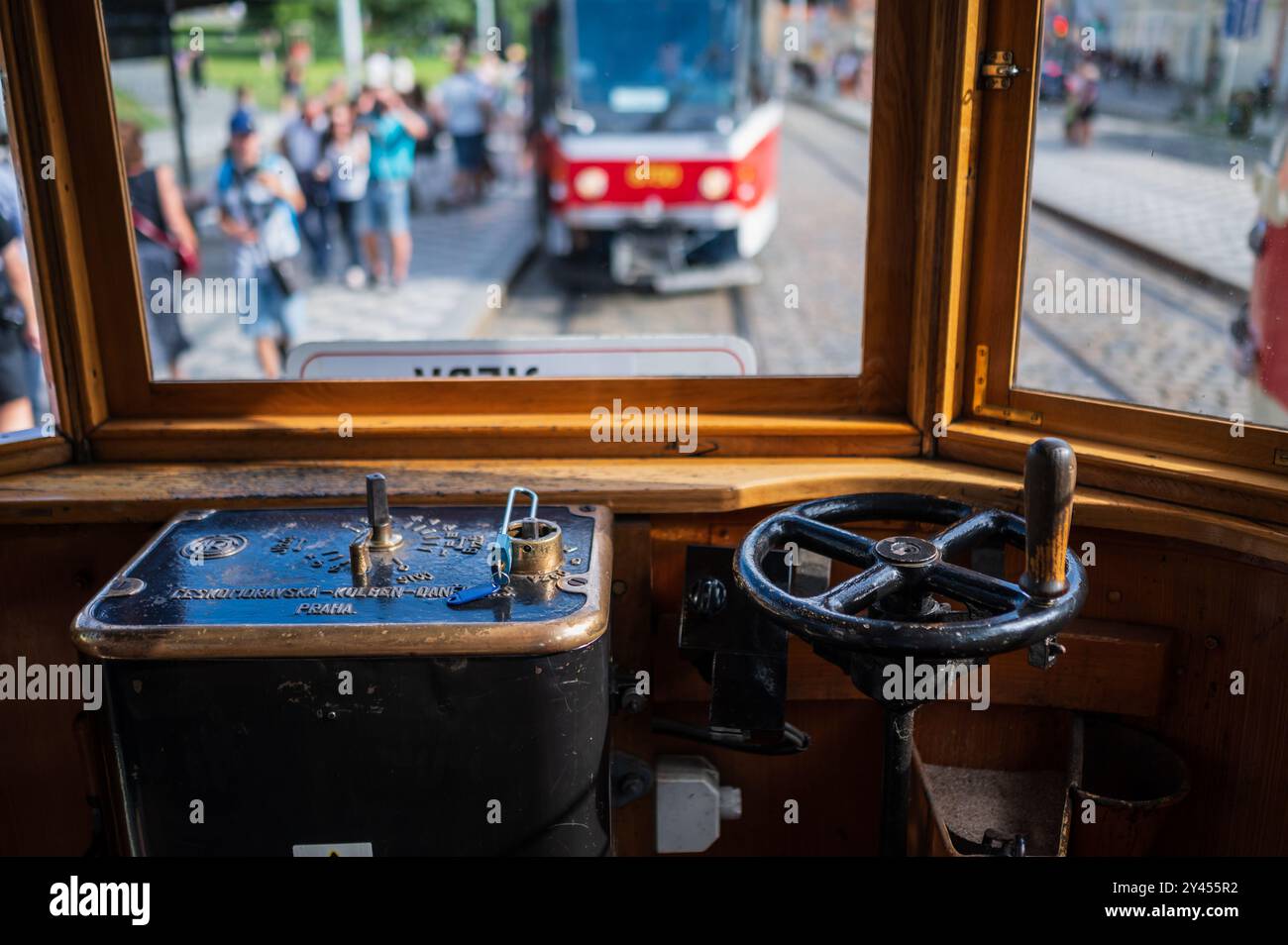 Historic Tram Line 41, restored from 1930, with real tram conductor ...