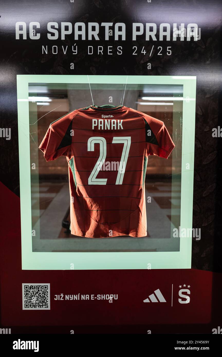 Number 27 Filip Panak of the AC Sparta Praha T-shirt exhibited in ...