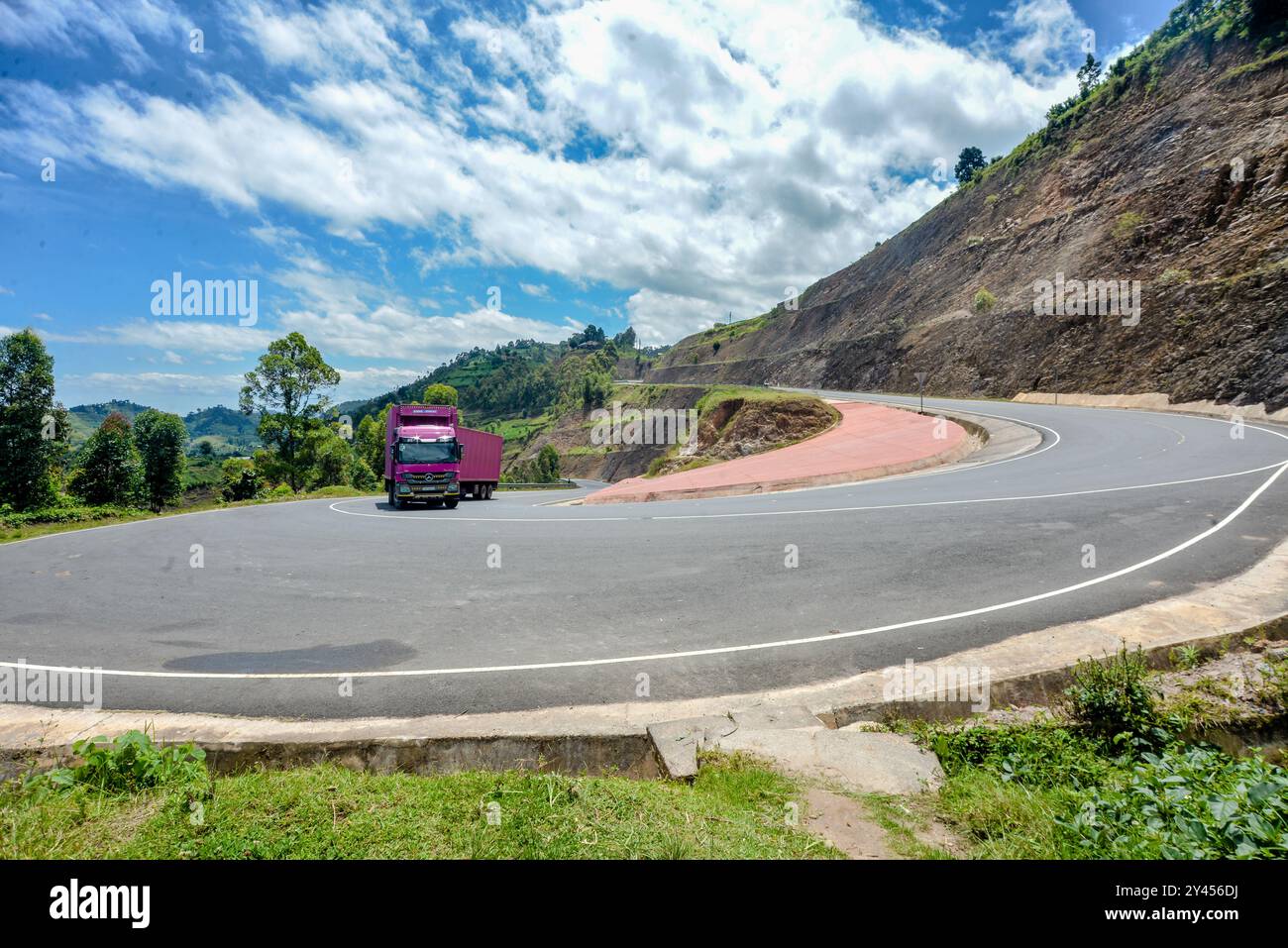 The winding Road from Kabale To Kisoro through great views of Terraces ...