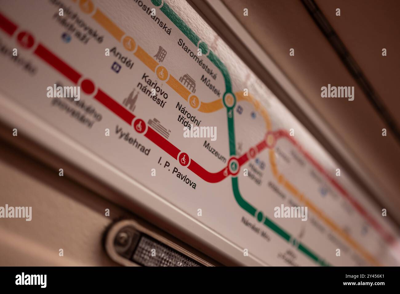 Prague Metro map Stock Photo - Alamy