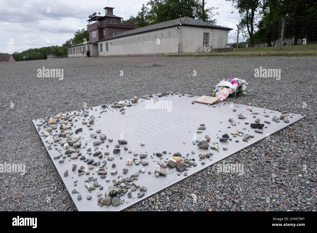 Memorial plate for all prisoners of the Buchenwald concentration camp ...