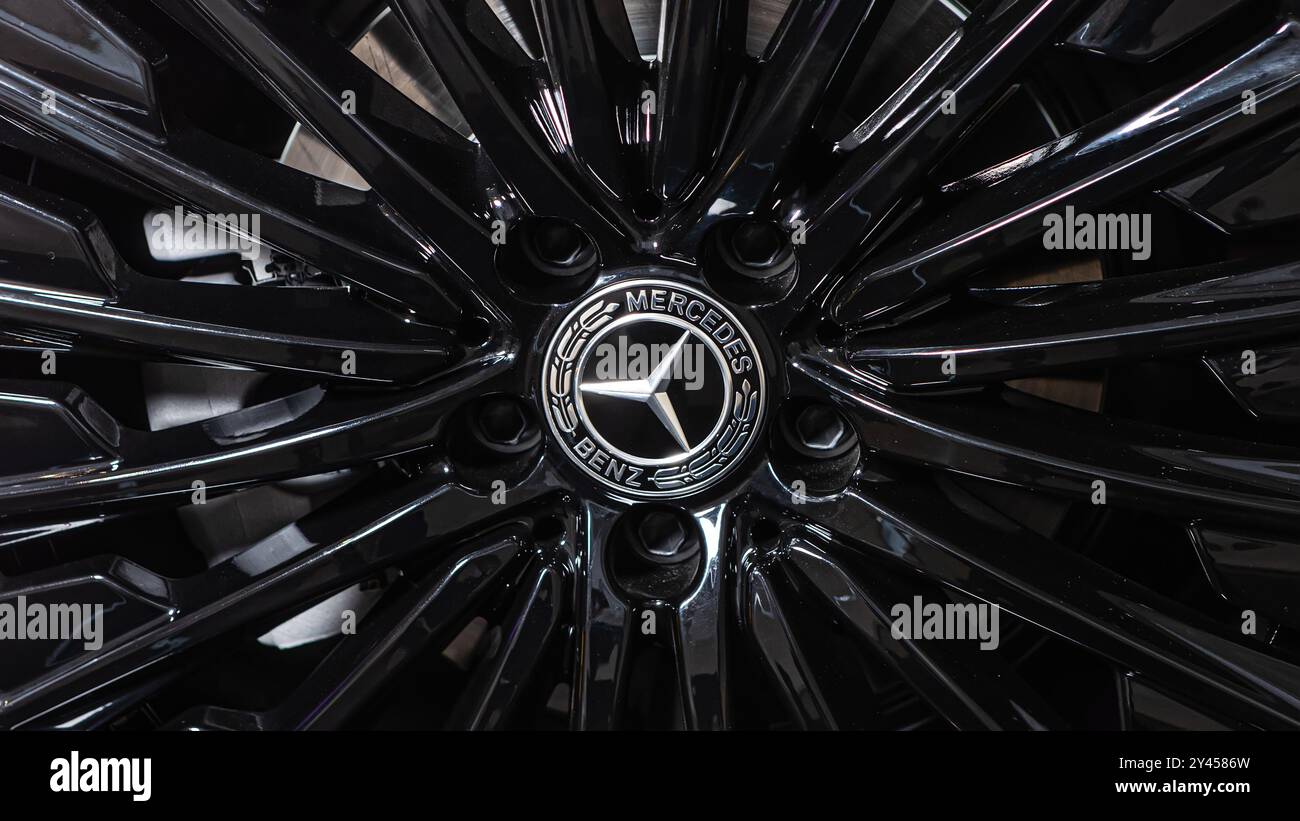 Kyiv, Ukraine - September 12, 2024 : Sleek black Mercedes-Benz car ...