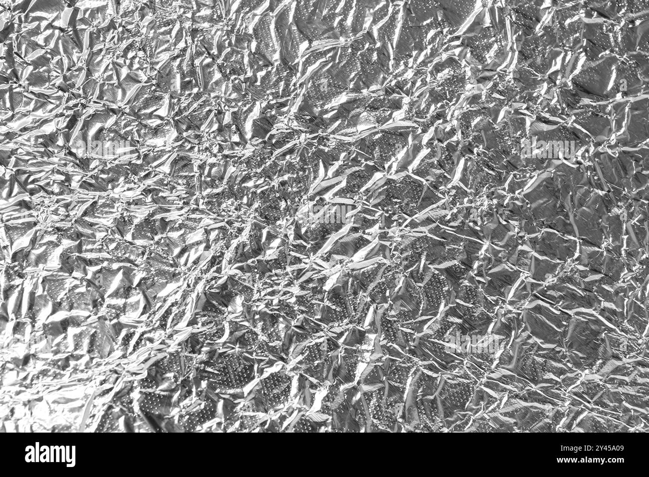 Shiny silver tinfoil surface as background, closeup Stock Photo - Alamy