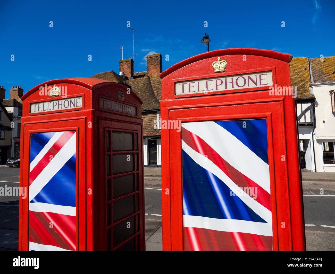 Union Jack, Red Telephone Boxes, Canterbury, Kent, England, UK, GB ...