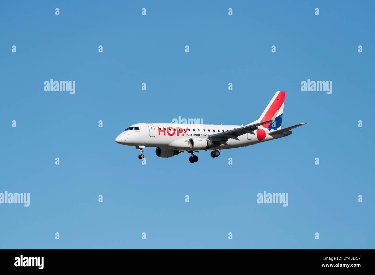 Marignane, France. 5 sept 2024. Side view of a HOP! For Air France ...