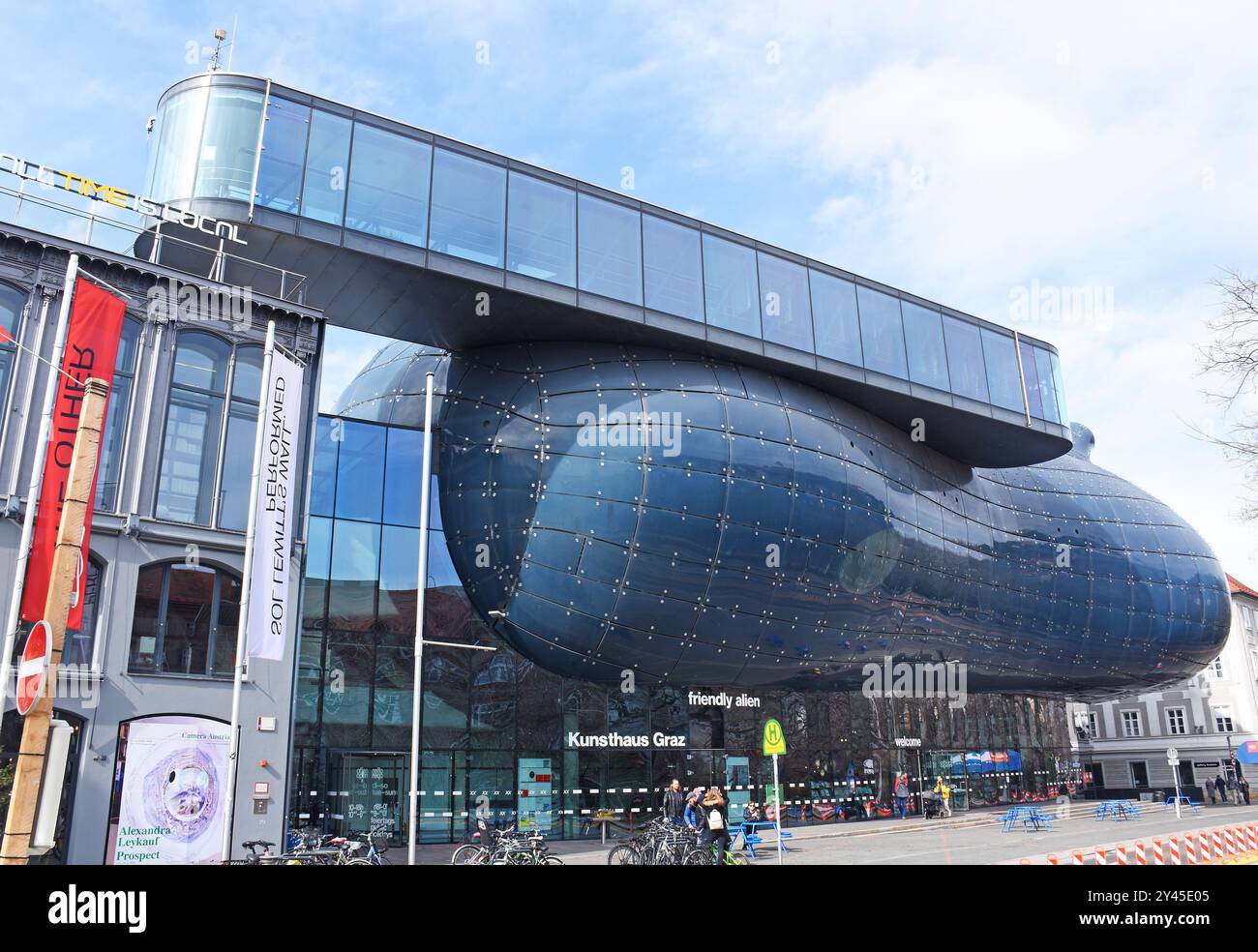 The Kunsthaus Graz, Graz Arts museum, part of 2003 European Capital of ...