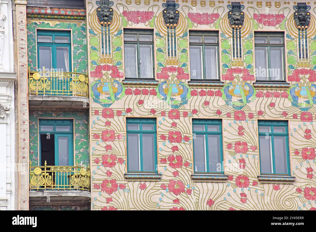Majolikahaus, Vienna apartment building, architect Otto Wagner ...