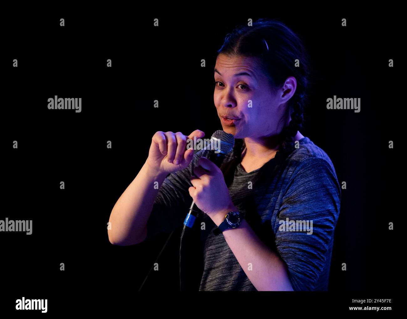 Ria Lina at a Charity Comedy Night, Joker Comedy Club, Southend-on-Sea ...