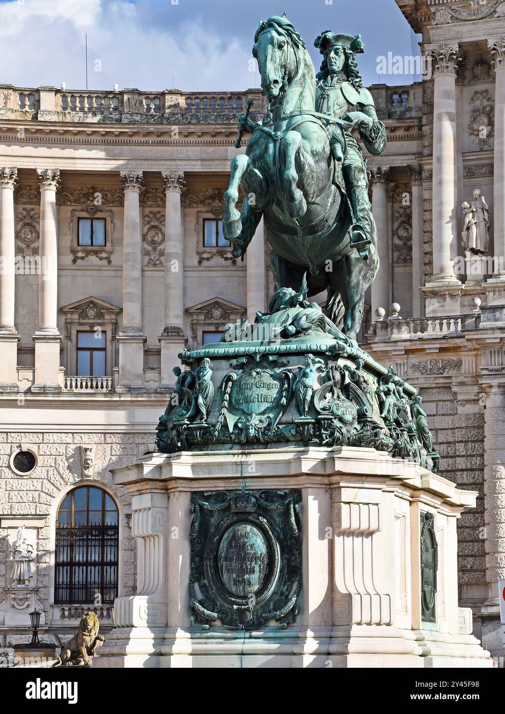 Bronze equestrian statue of Prince Eugene of Savoy, helped lift the ...