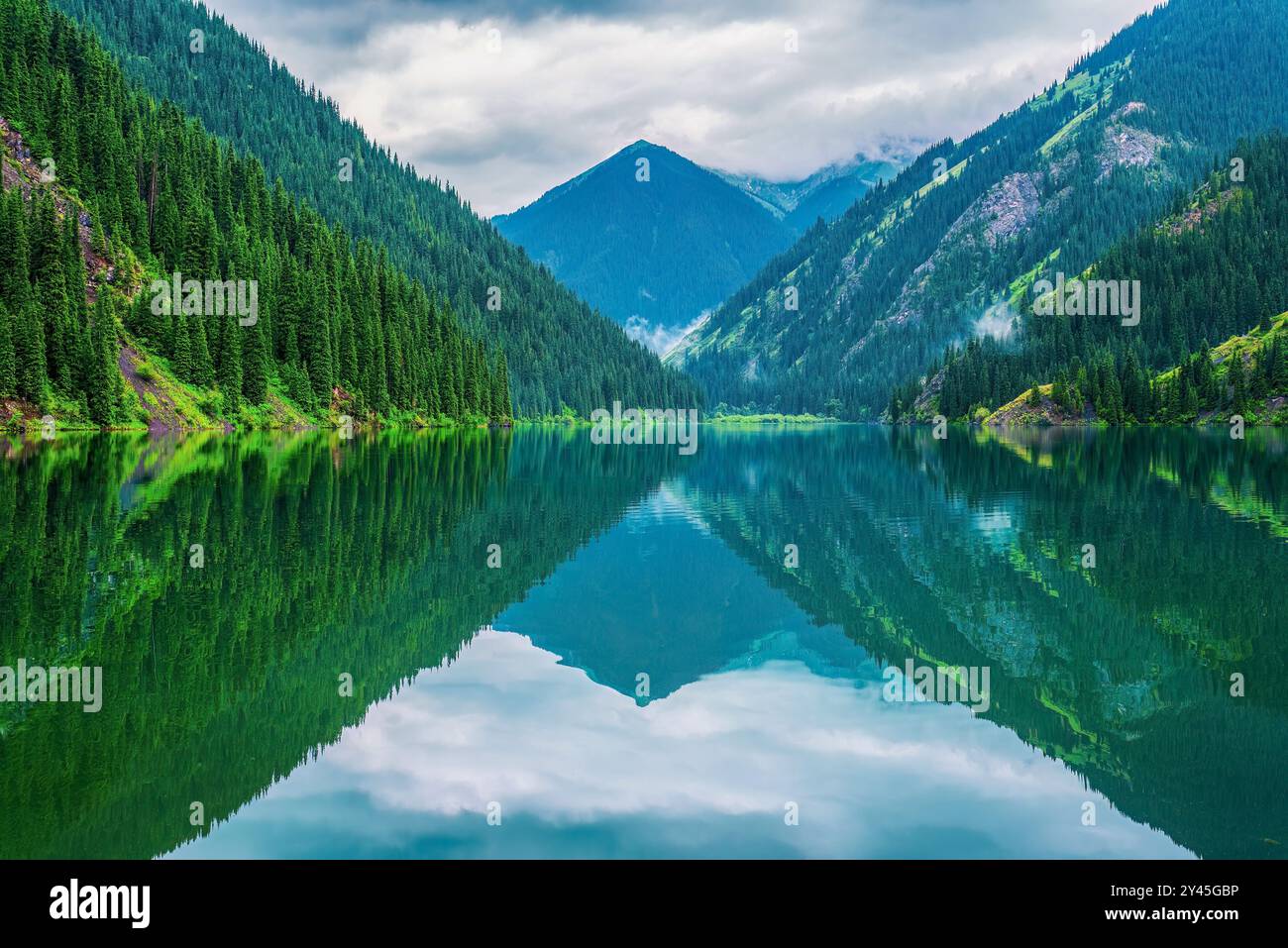 Lake Kolsay is located on the north slope of the Tian Shan Mountains ...