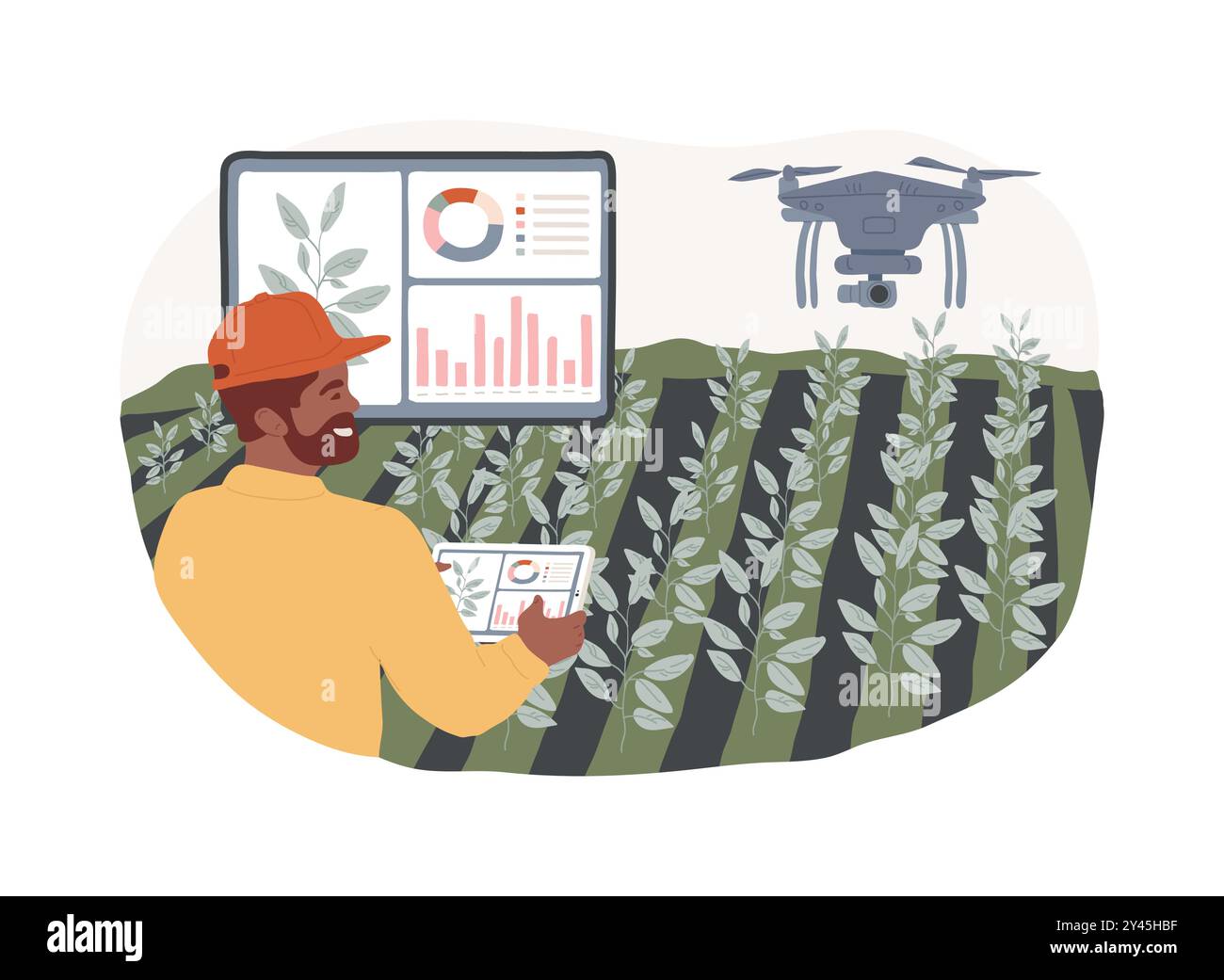 Computer imaging isolated cartoon vector illustrations Stock Vector ...