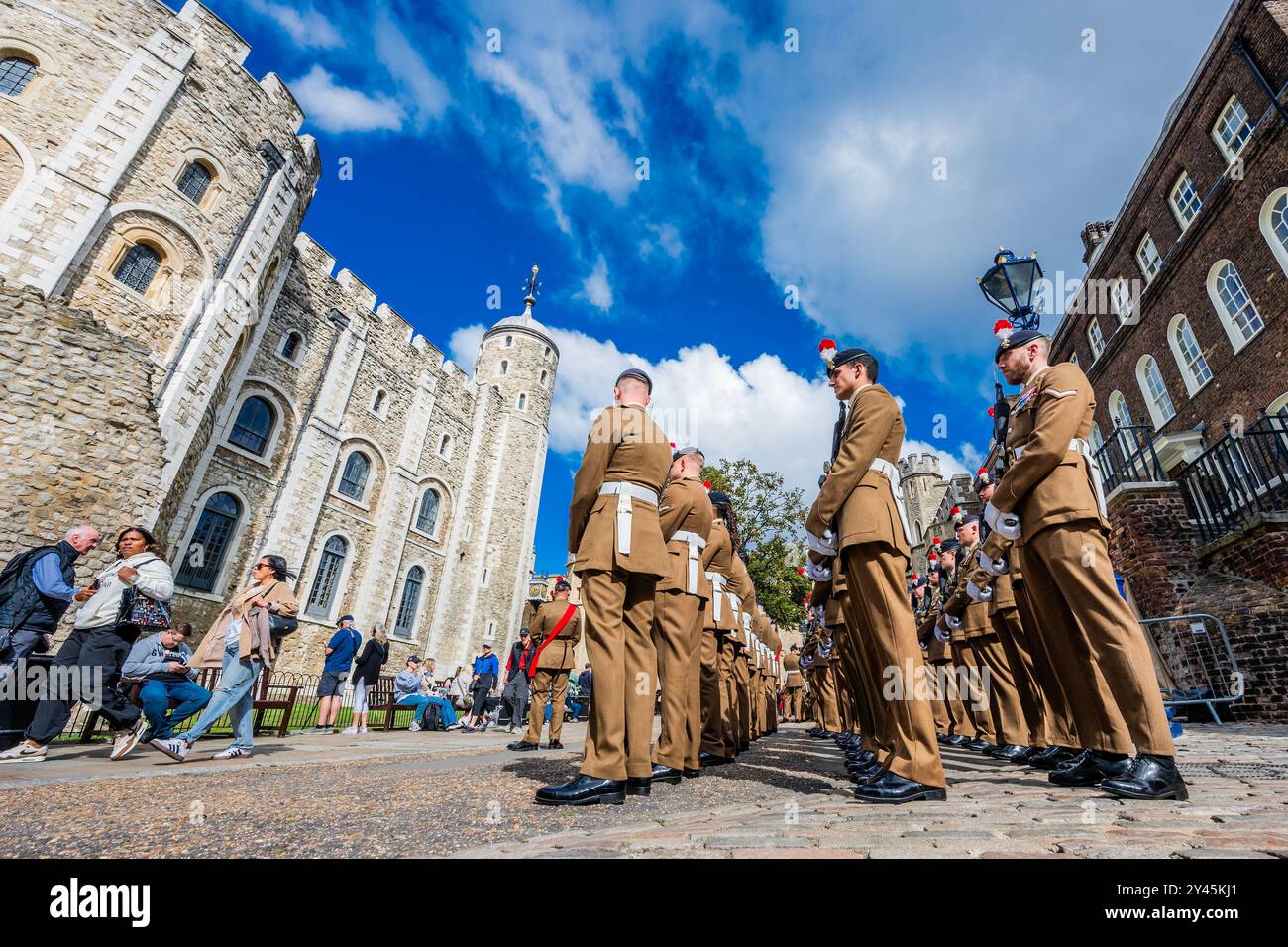 London, UK. 16 Sep 2024. The Royal Regiment of Fusiliers march through ...