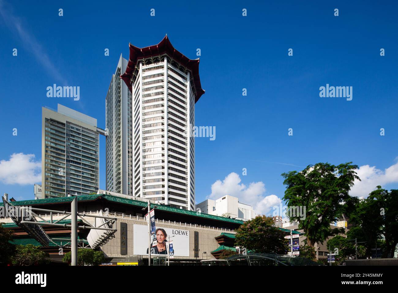 Marriott Hotel and Singapore Tang Plaza architecture along Orchard road ...