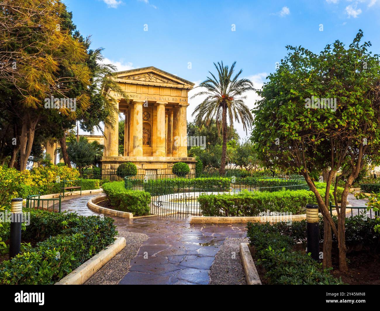 Doric Temple memorial to Sir Alexander Ball in the Barrakka Gardens ...