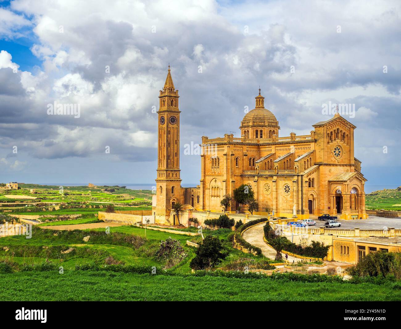 Basilica of the Blessed Virgin Of Ta' Pinu - Gozo, Malta Stock Photo ...