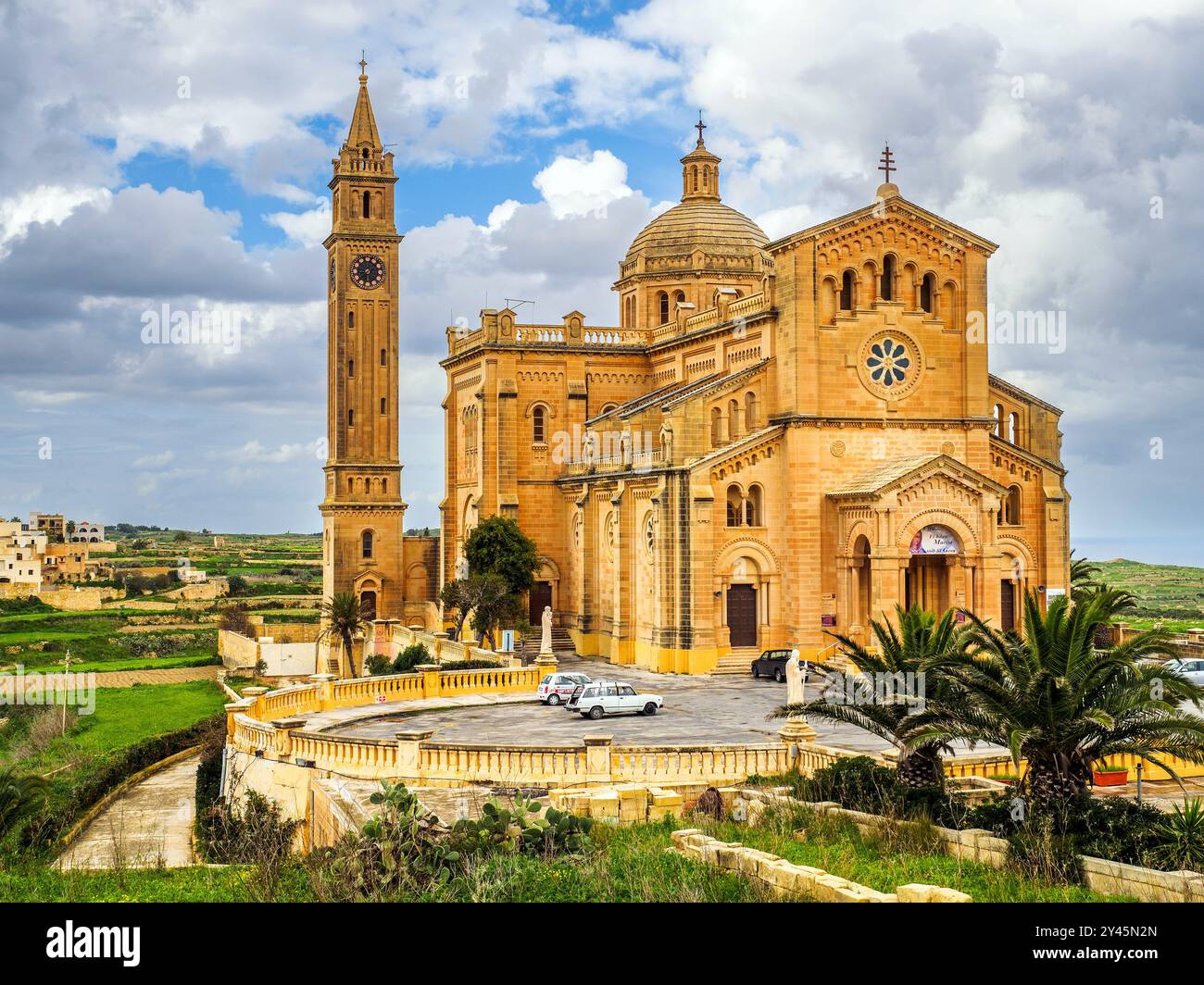 Basilica of the Blessed Virgin Of Ta' Pinu - Gozo, Malta Stock Photo ...
