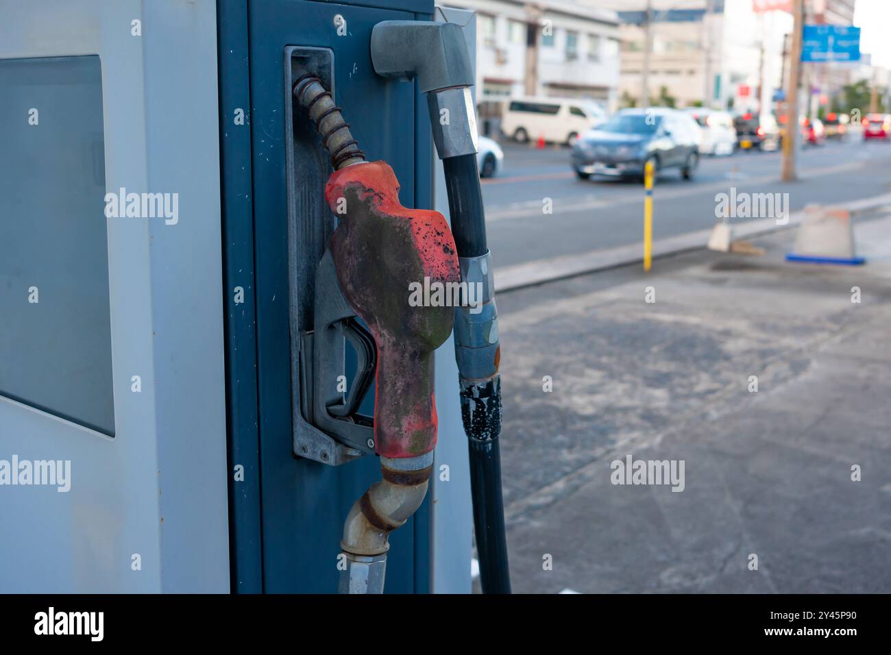 Abandoned old and rusty gasoline pump fuel dispenser Stock Photo - Alamy