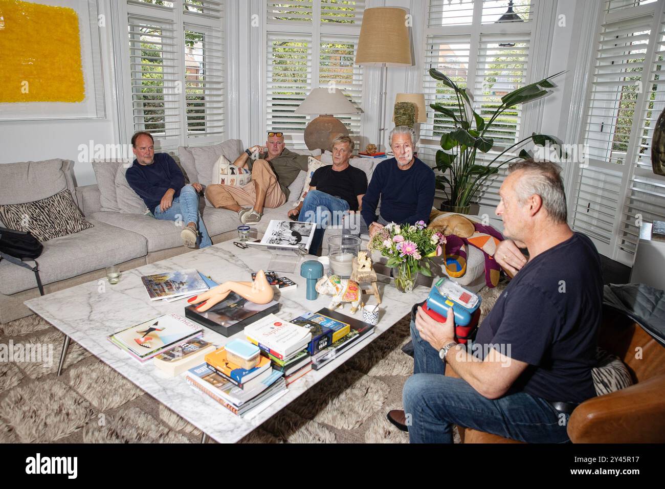 SCHEVENINGEN, 16-09-2024 , Podcast Rob Jansen , Rene van der Gijp , Wim ...