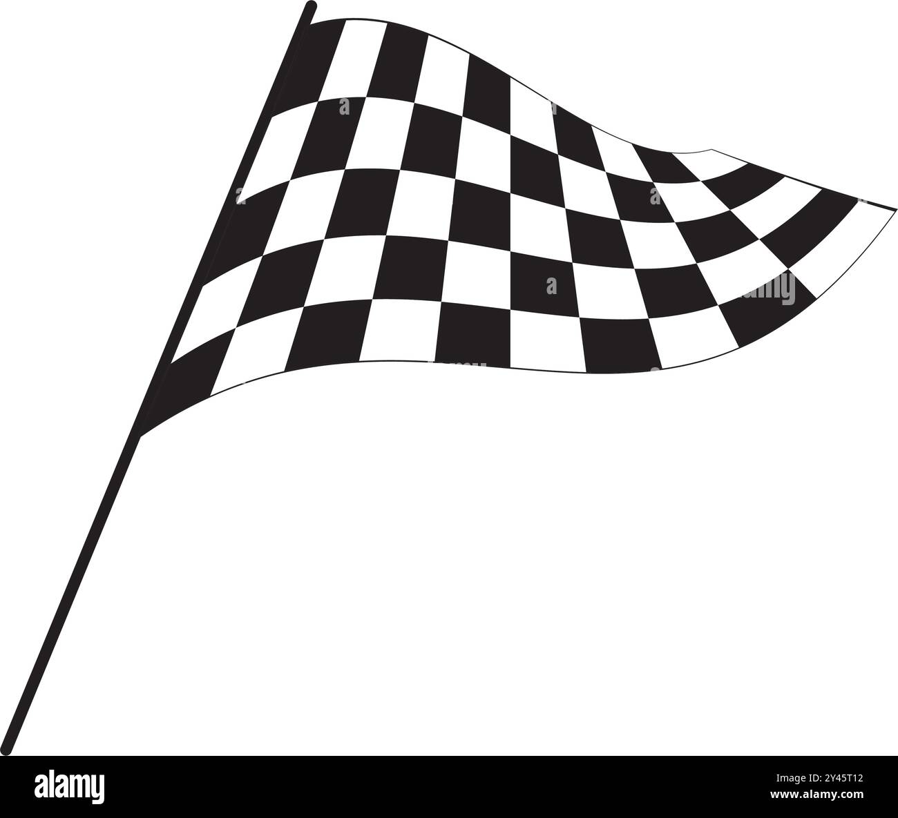 Wavy race flag chess Cut Out Stock Images & Pictures - Alamy