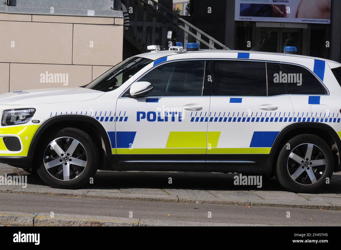 Copenhagen/ DenmarK/ 16 Septembe r 2024/ Danish police auto in capital ...