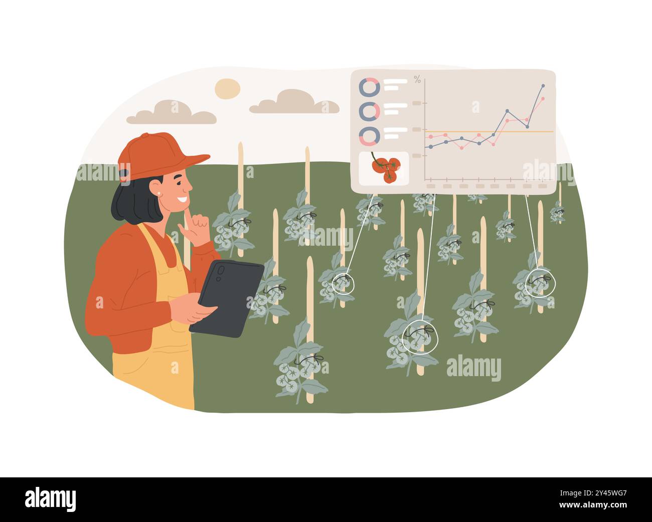 Analytics For Crop Yield Forecast Isolated Cartoon Vector Illustrations Stock Vector Image And Art