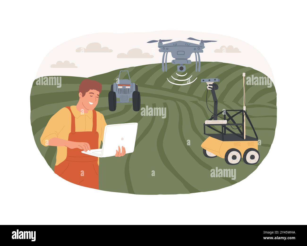 Stable climate monitoring isolated cartoon vector illustrations Stock ...