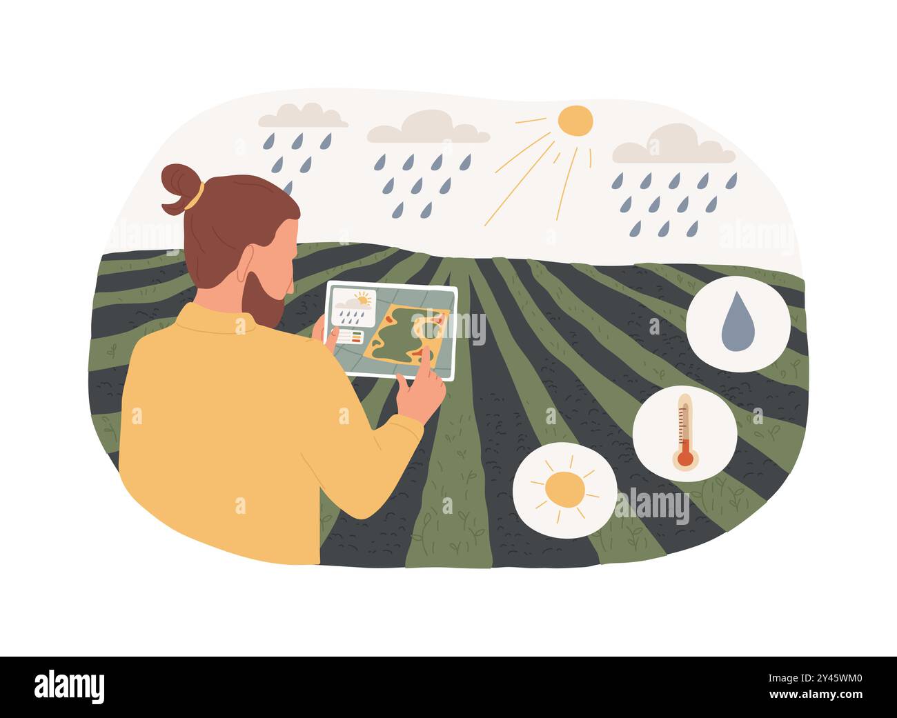 Climate Monitoring isolated cartoon vector illustrations Stock Vector ...