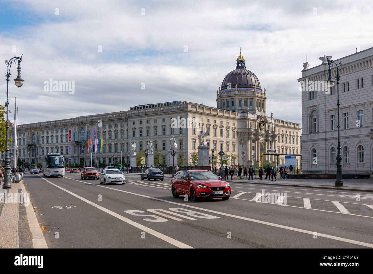 Germany Berlin September 15, 2024. The street is filled with cars and ...