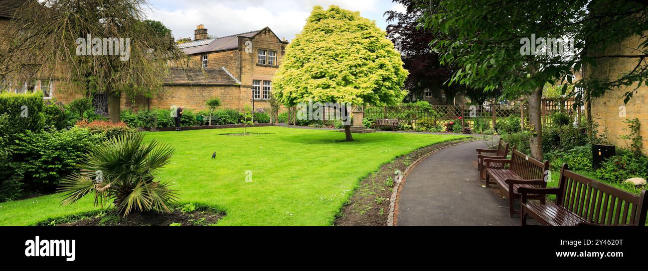 View over the Bath Gardens at Bakewell Town, Peak District National ...