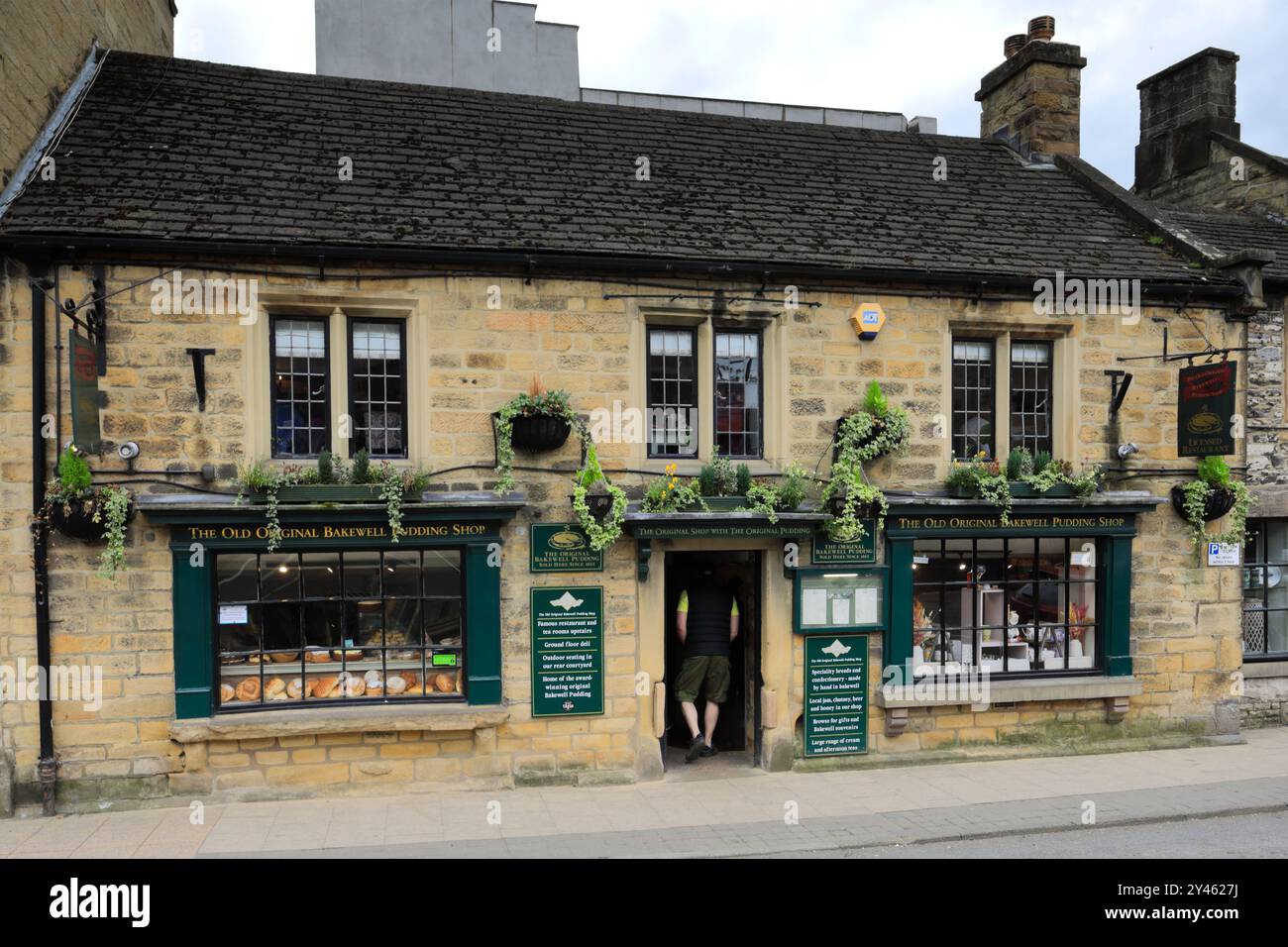 The original pudding shop in Bakewell town, Derbyshire, Peak District ...