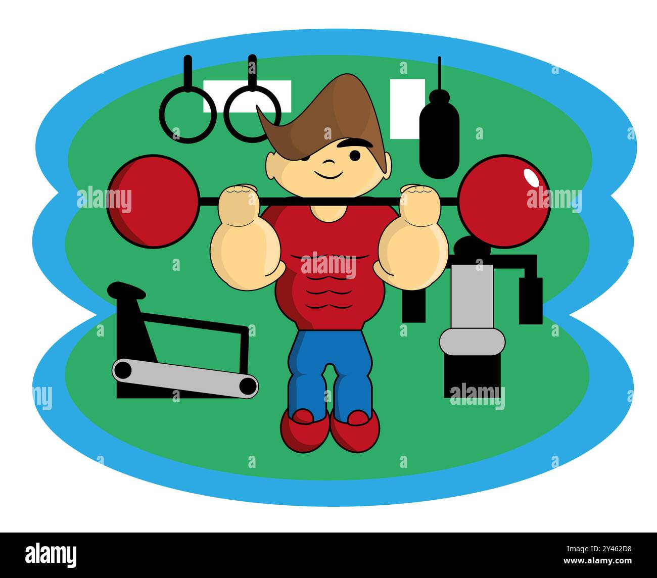 Cartoon gym hi-res stock photography and images - Alamy