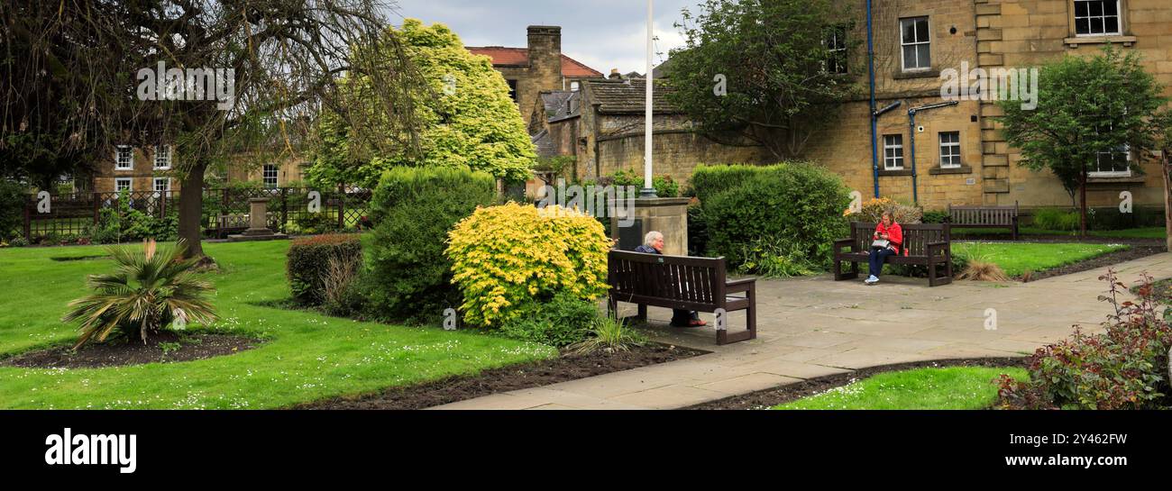 View over the Bath Gardens at Bakewell Town, Peak District National ...