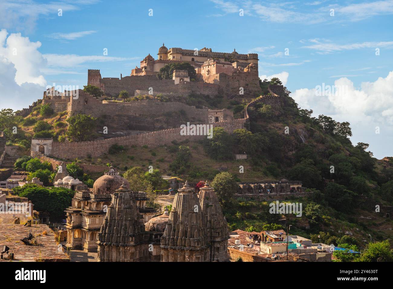 scenery of the Kumbhalgarh, aka Kumbhal fort, located in Rajsamand ...