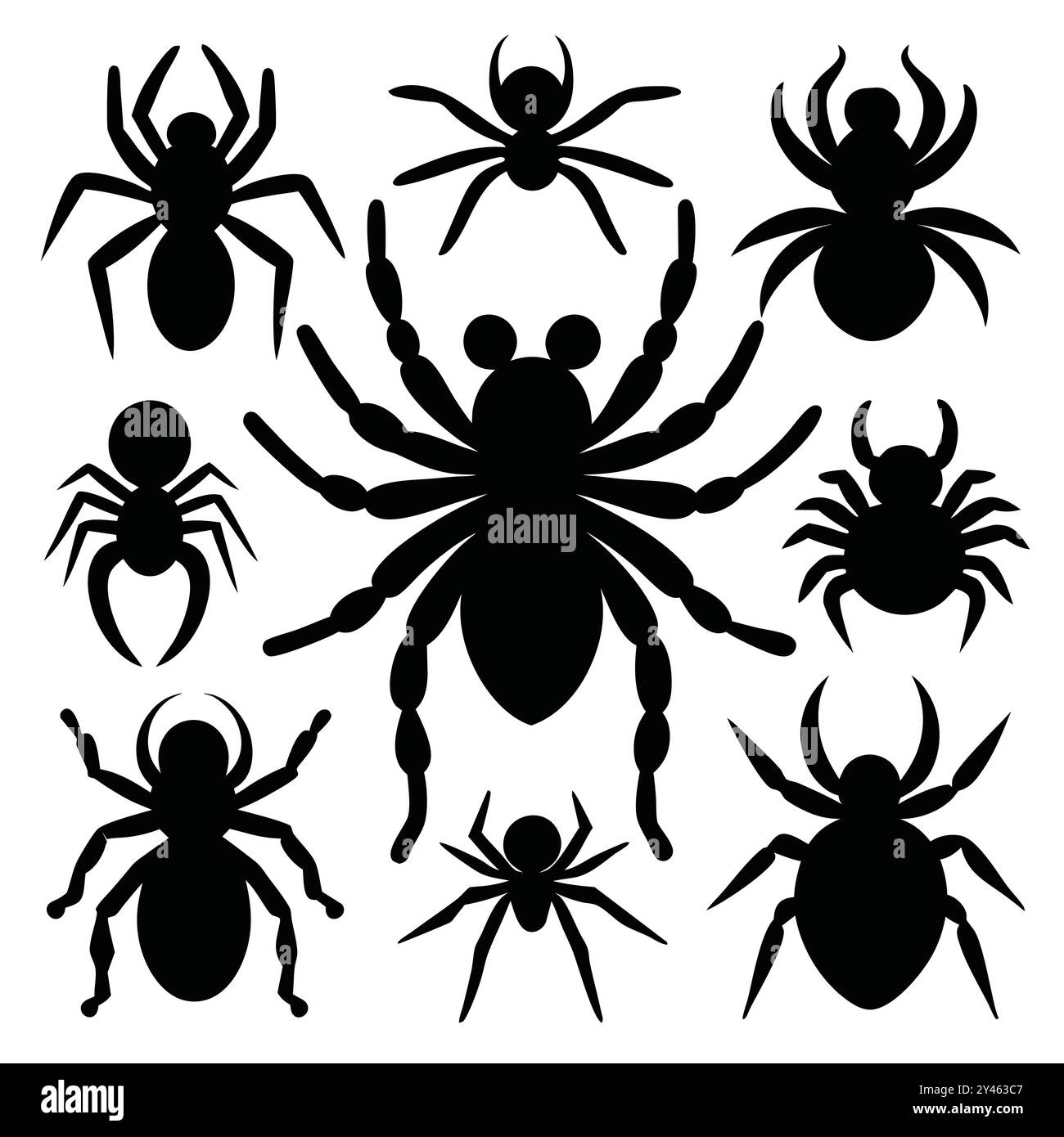Spider outline logo hi-res stock photography and images - Alamy