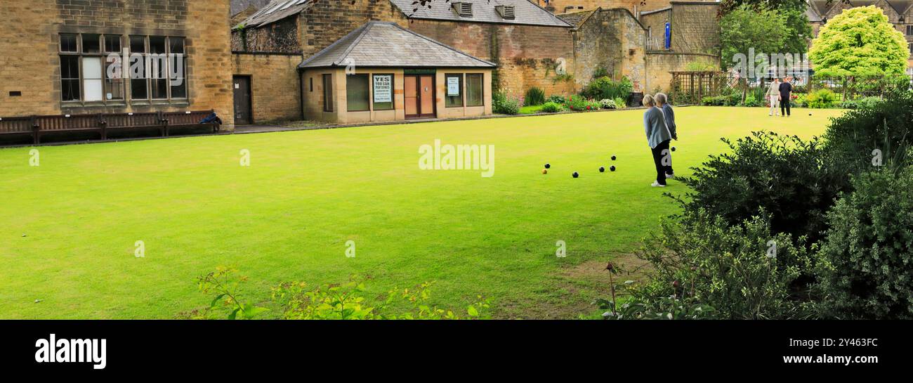 View over the Bath Gardens at Bakewell Town, Peak District National ...
