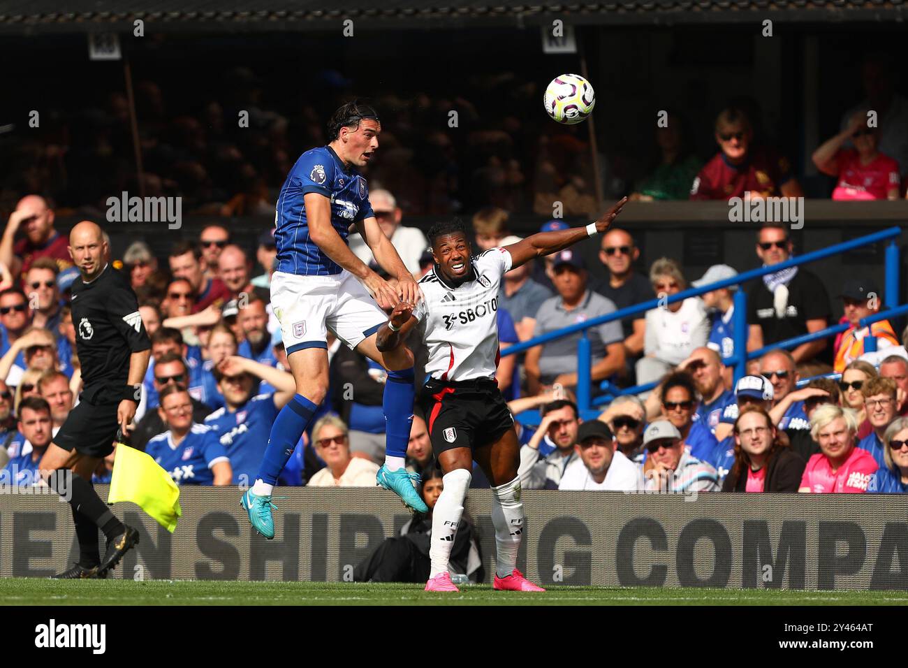 Jacob Greaves of Ipswich Town Adama Traore of Fulham - Ipswich Town v ...