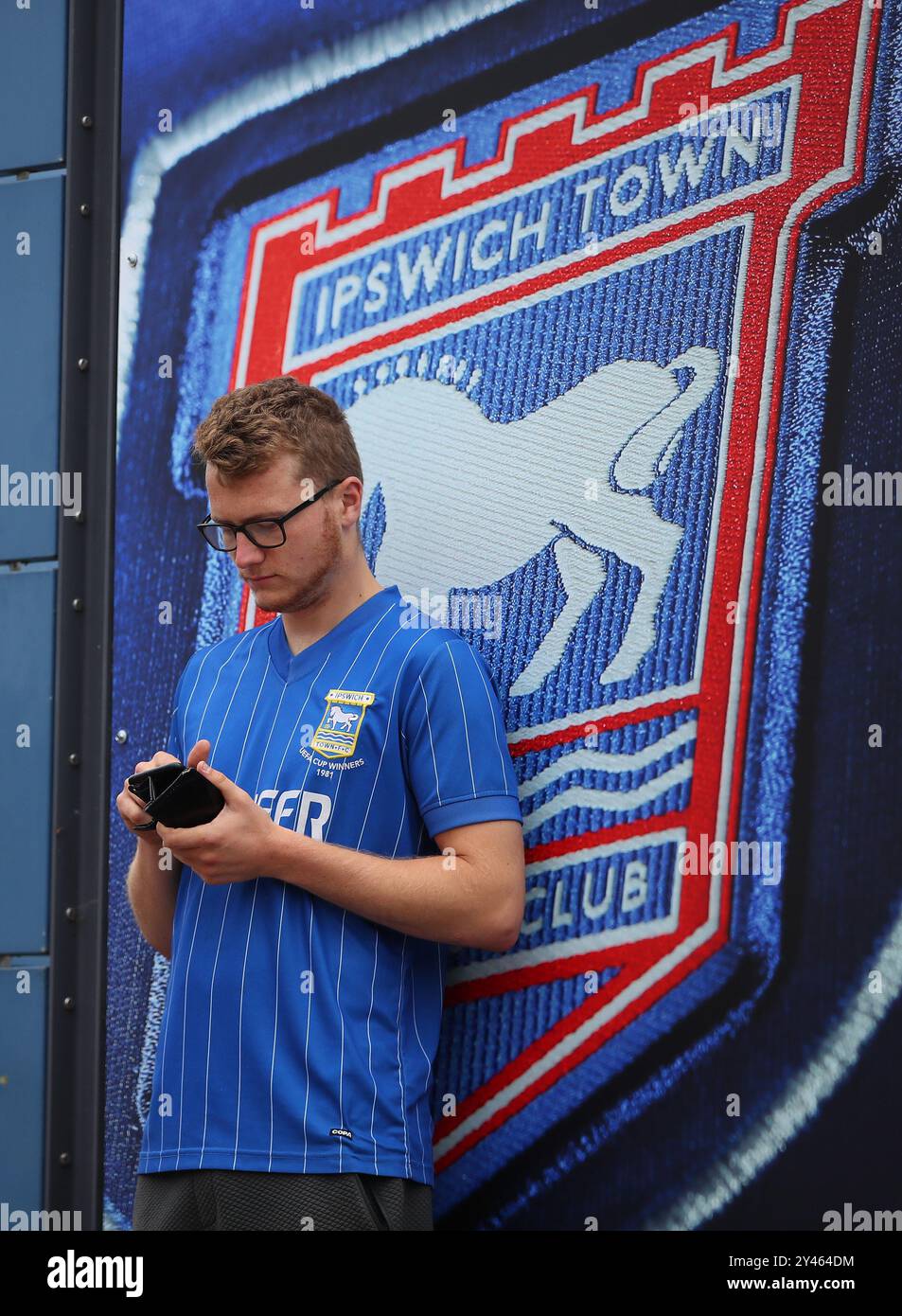Ipswich Town fan - Ipswich Town v Fulham, Premier League, Portman Road ...