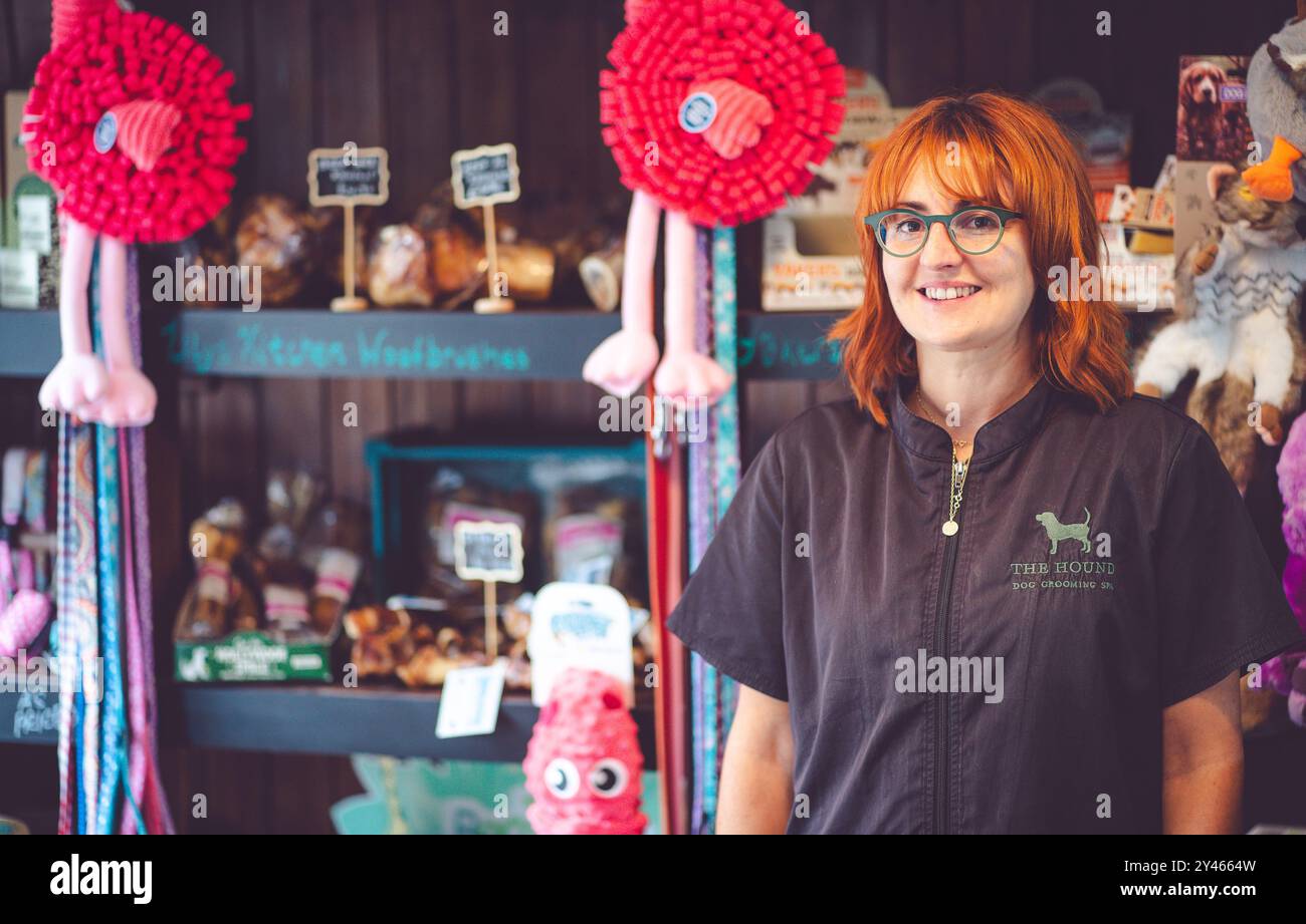 The Hound Dog Grooming Spa, Marple Stock Photo - Alamy
