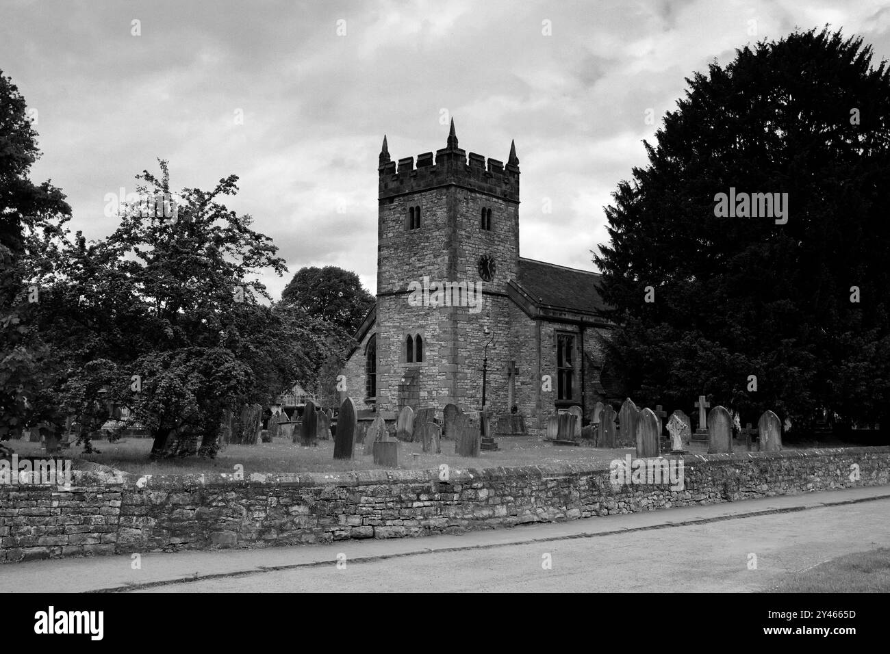 The church of the Holy Trinity, Ashford in the Water village, Peak ...