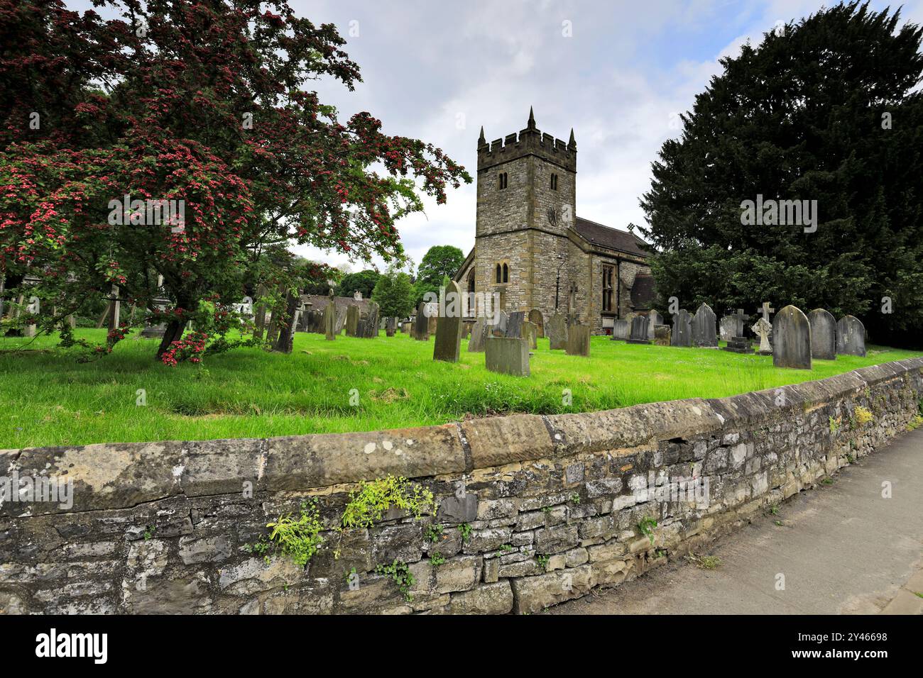 The church of the Holy Trinity, Ashford in the Water village, Peak ...